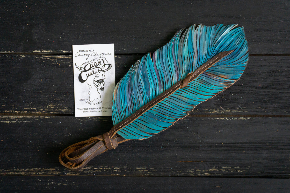 Leather Feather Hat Band Mermaid – Casey Curtis Design