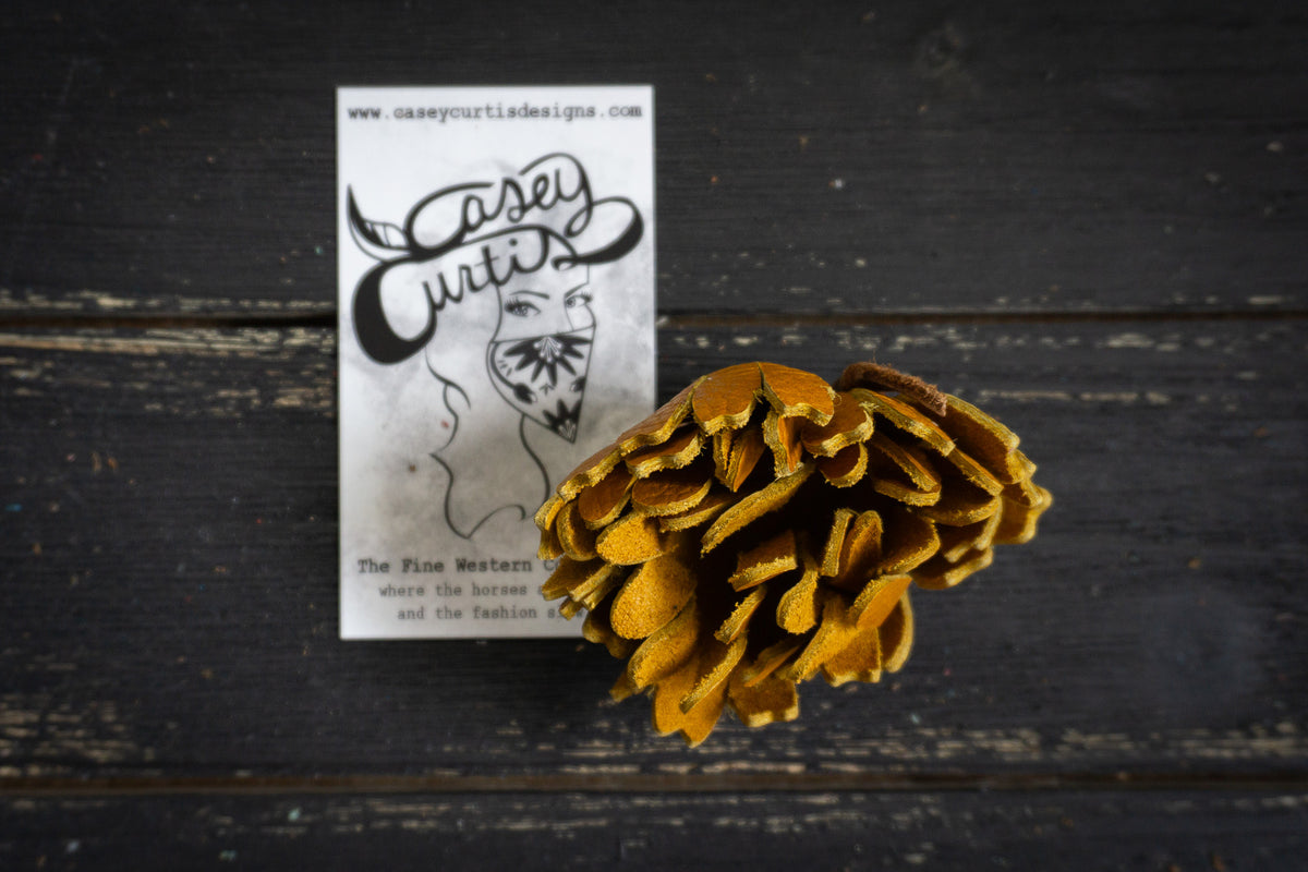 Leather Flower Bolo/ Magnet Pin – Casey Curtis Design