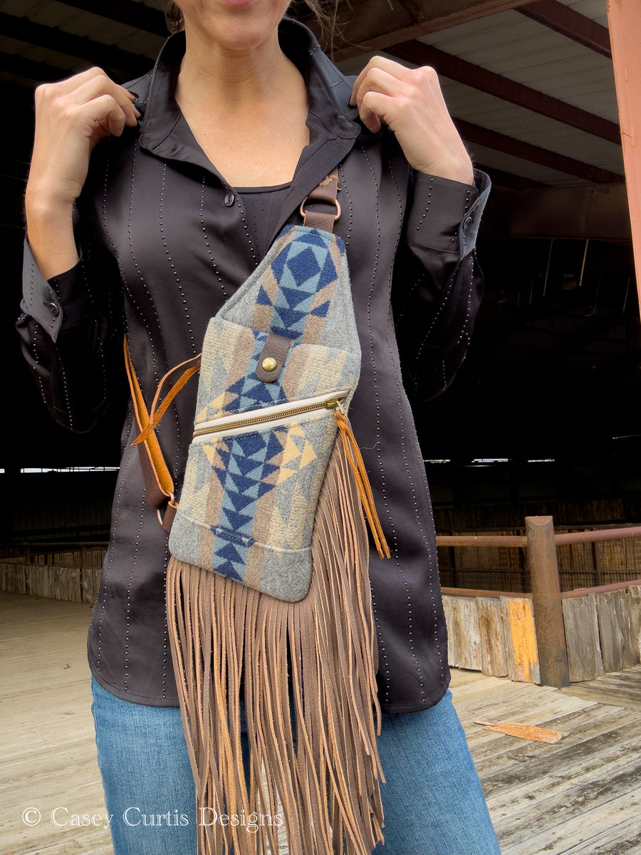 Pendleton Shoulder Crossbody with fringe – Casey Curtis Design